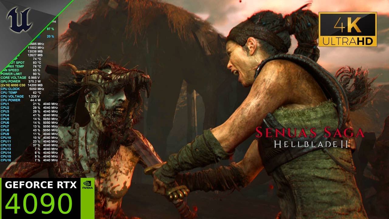 Senua's Saga: Hellblade 2 PC Gameplay [4K] DLAA + FG | Unreal Engine 5 ...