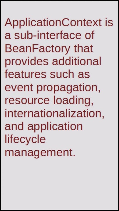 2. Bean Factory and Application Context in Spring - YouTube