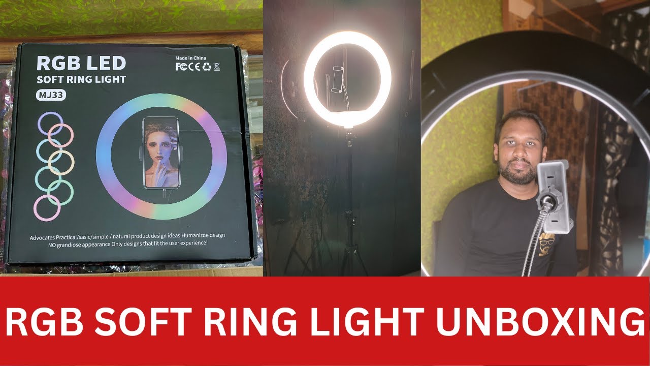 RGB LED SOFT RING LIGHT Unboxing & set up - YouTube