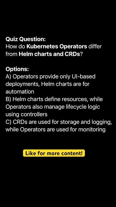 Kubernetes operators vs Helm charts - YouTube