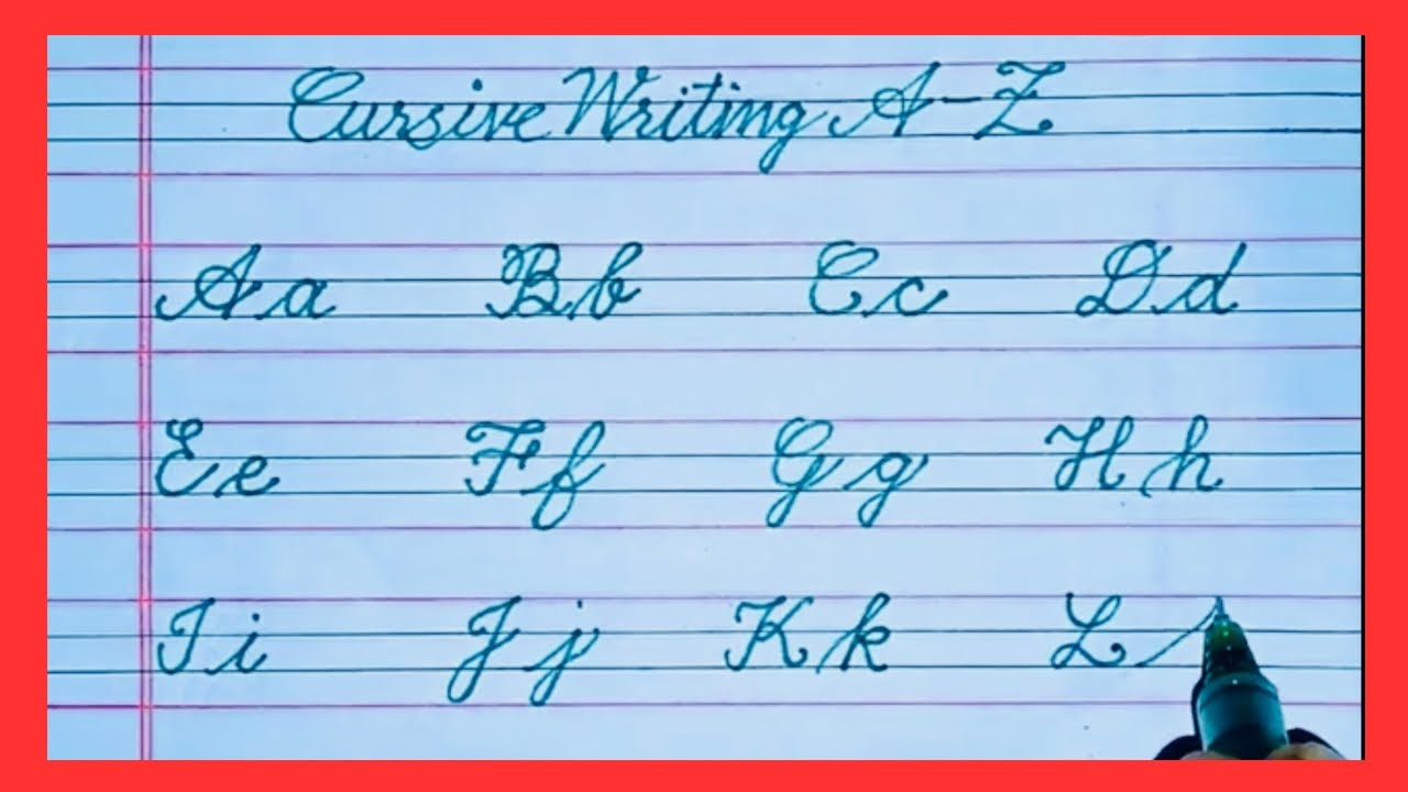 Cursive writing for beginners | cursive writing A to Z | cursive ...