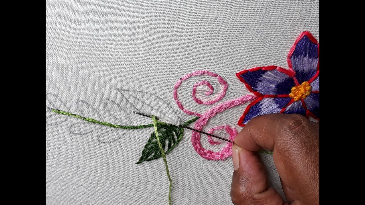 Beautiful design for dress | Hand embroidery design for dress - YouTube