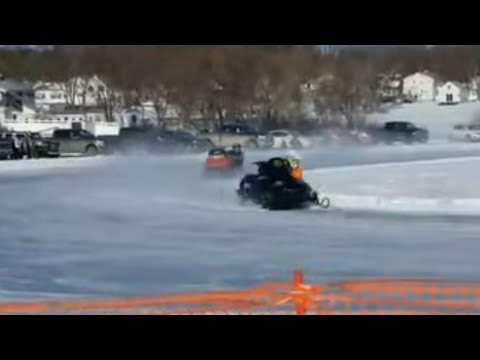 Snowmobile ICE Racing in Lincoln Maine January 25 2025 II - YouTube