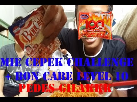 MIE JAHANAM :P - MIE CEPEK CHALLENGE + BONCABE - YouTube