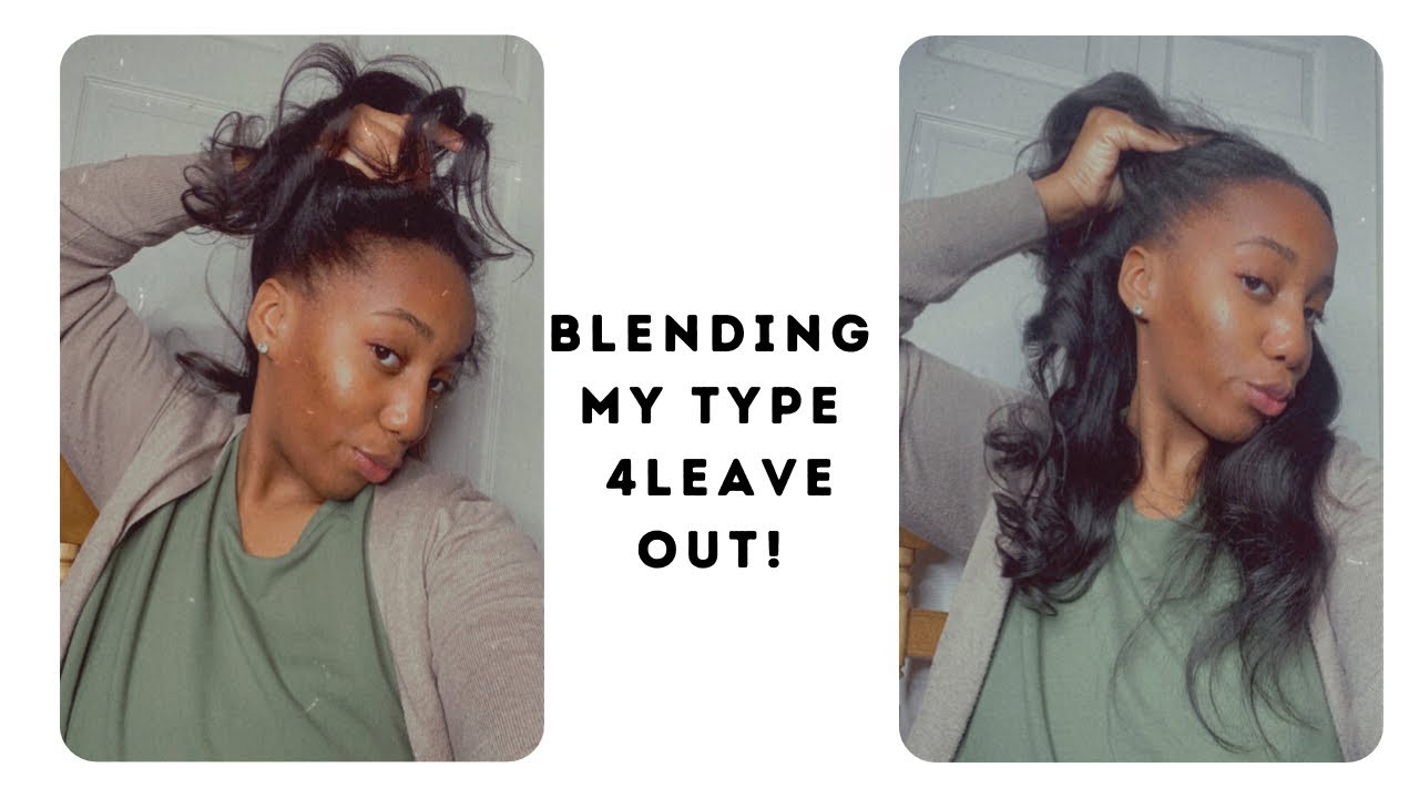 Sew-in with leave out on natural hair - YouTube