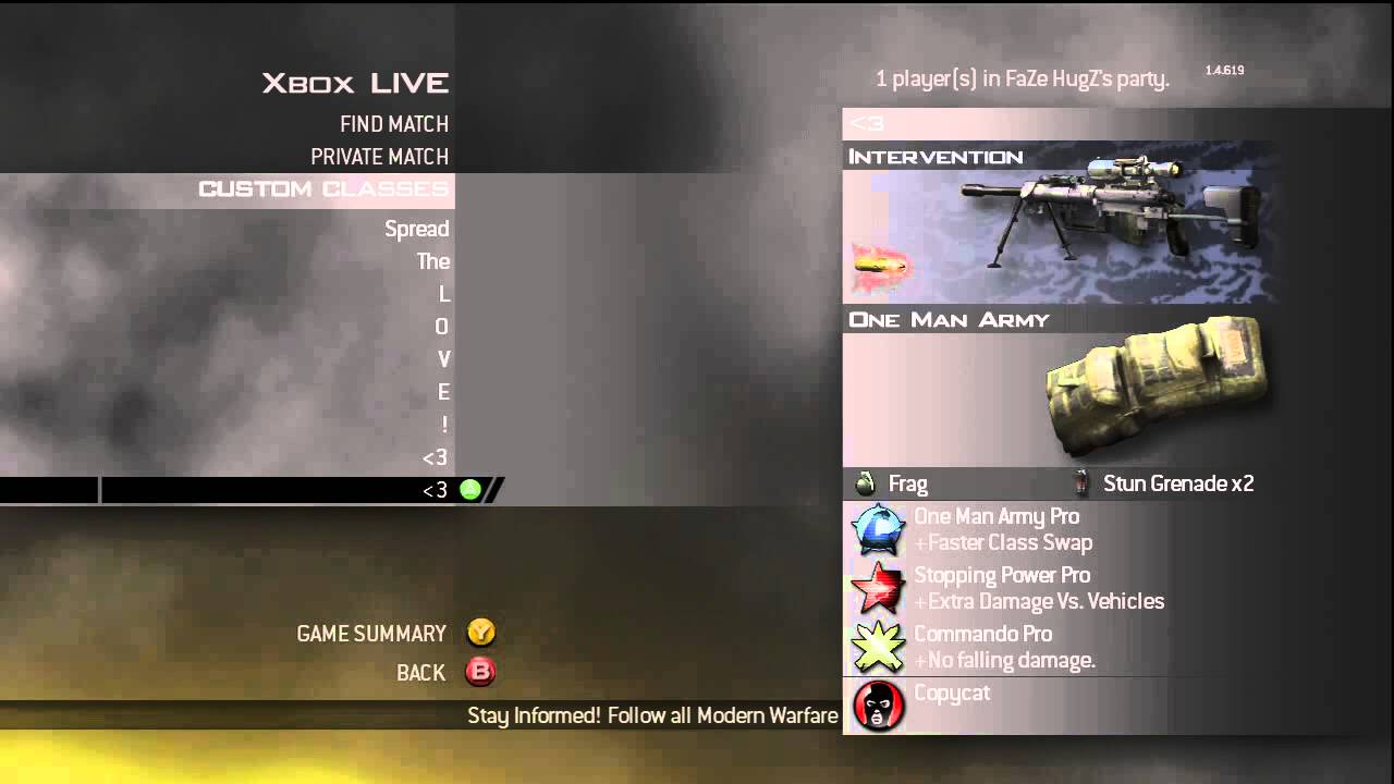 FaZe HugZ | Custom Classes | MW2 & MW3 - YouTube