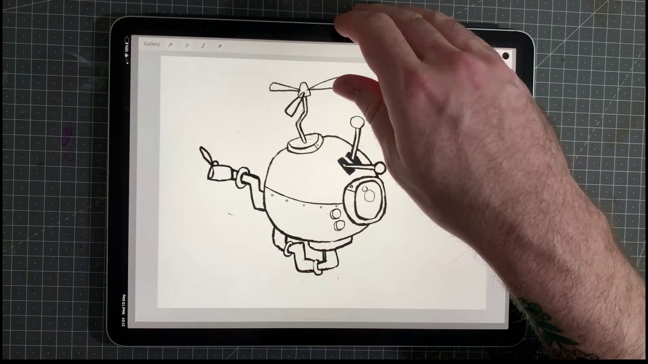 How I turn my digital sketches to Inks, ready to paint. - YouTube