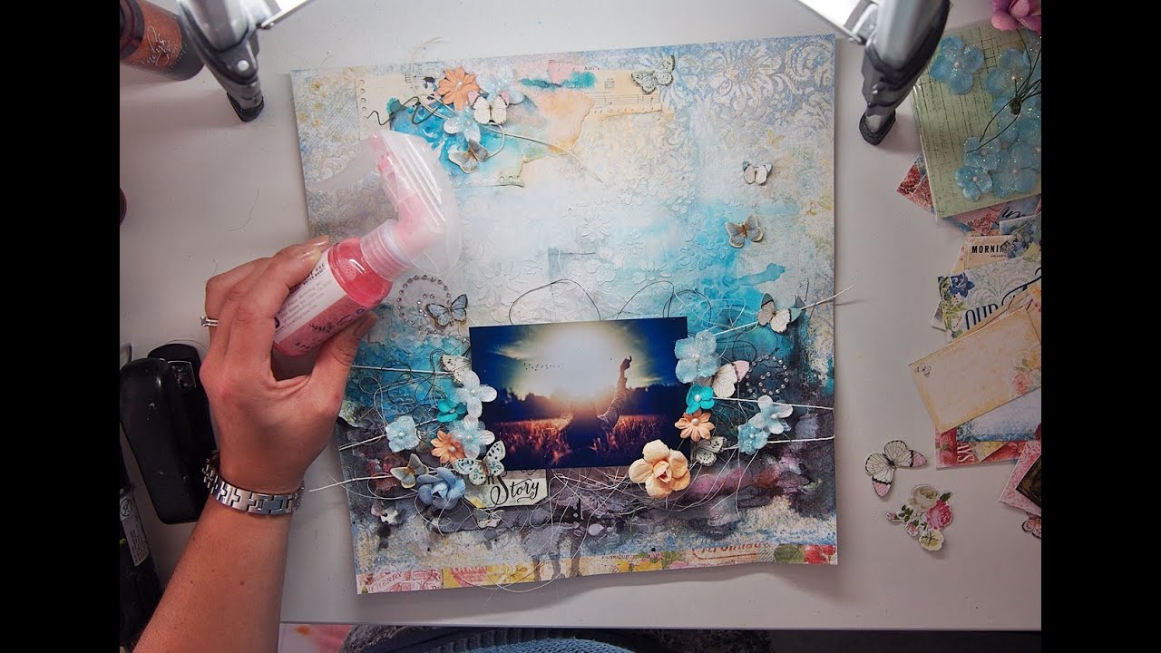 Start to finish Mixed media page TUTORIAL for MY Creative Scrapbook ...
