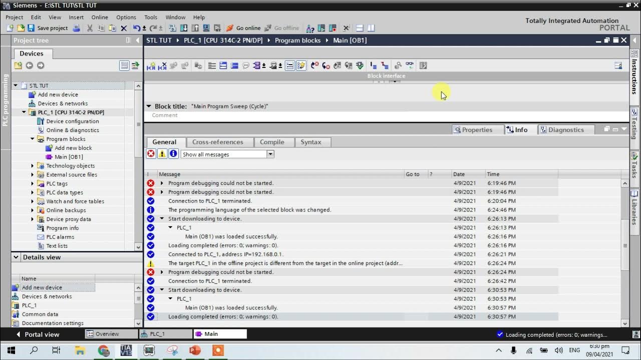 SET RESET STL PROGRAMMING S7-300 CPU SIEMENS - YouTube