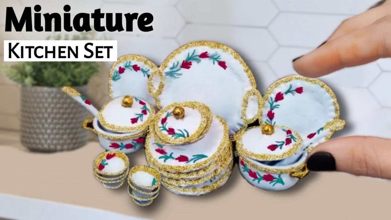 How To Make Mini Kitchen Set | DIY Kitchen Set | Miniature Things ...