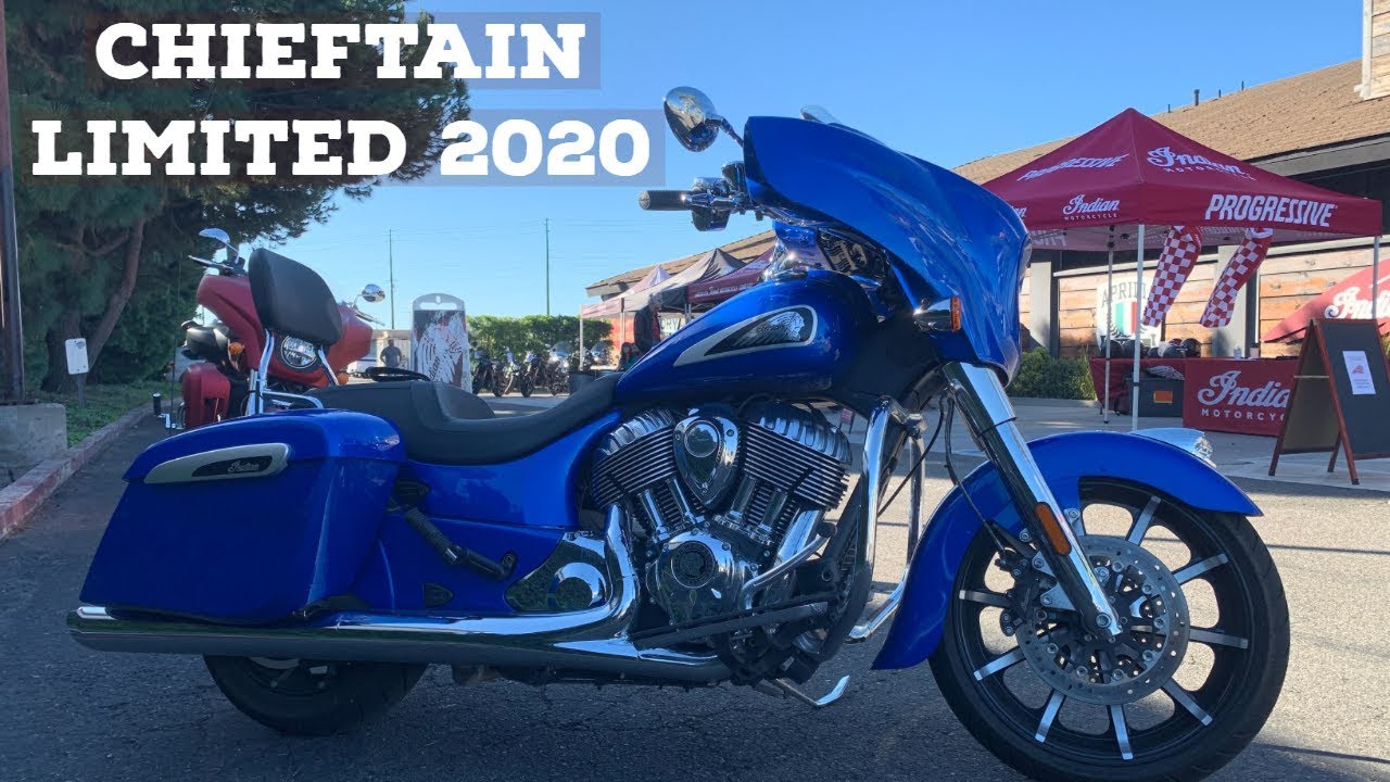 Indian Chieftain Limited 2020 Radar Blue Thunder Stroke 116 ci - YouTube