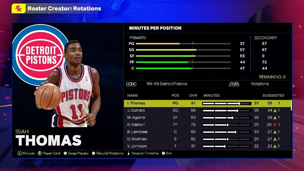 NBA 2K25: Detroit Pistons '88-'89 classic team - YouTube