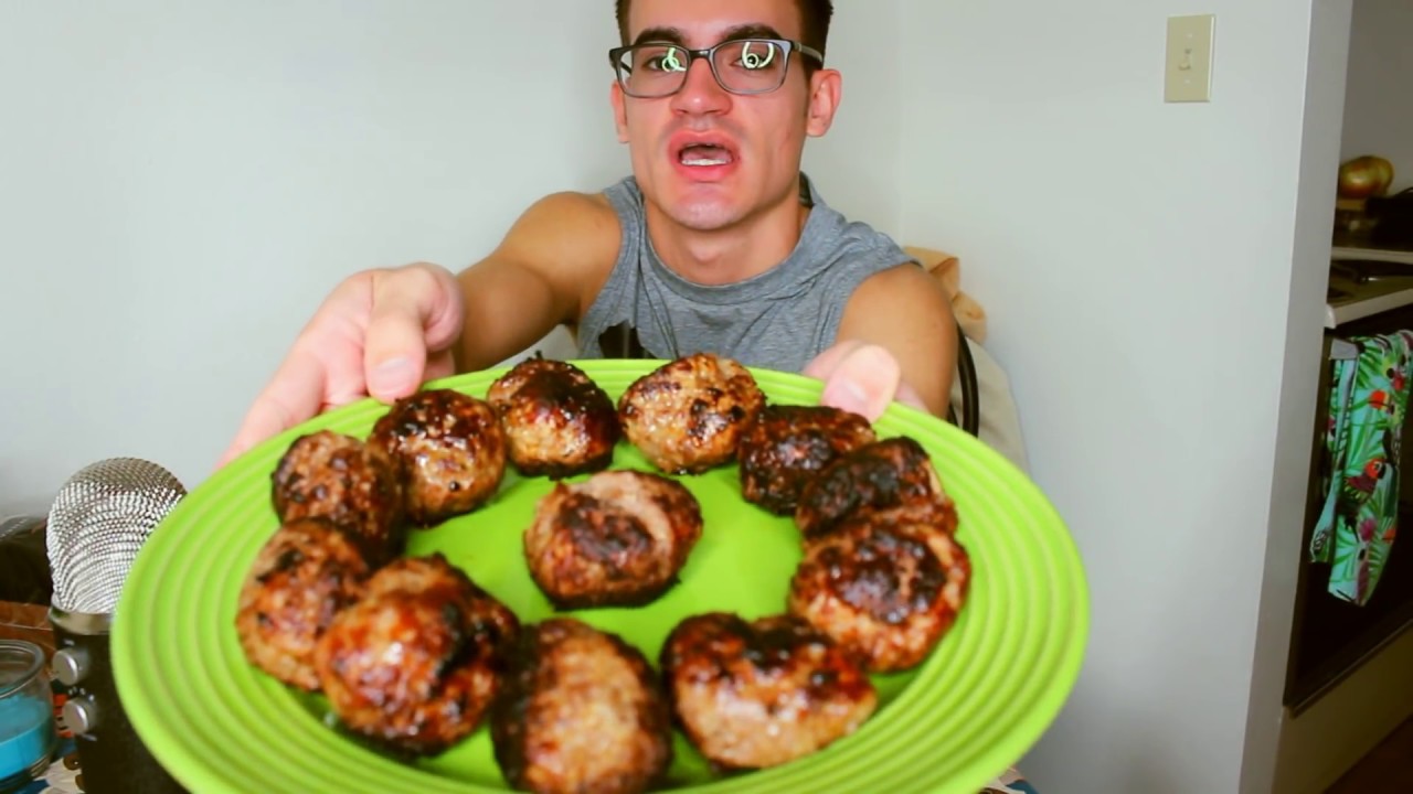 Baked Meatballs Mukbang ASMR Eating Show: BEST MEATBALL RECIPE (Chewing ...