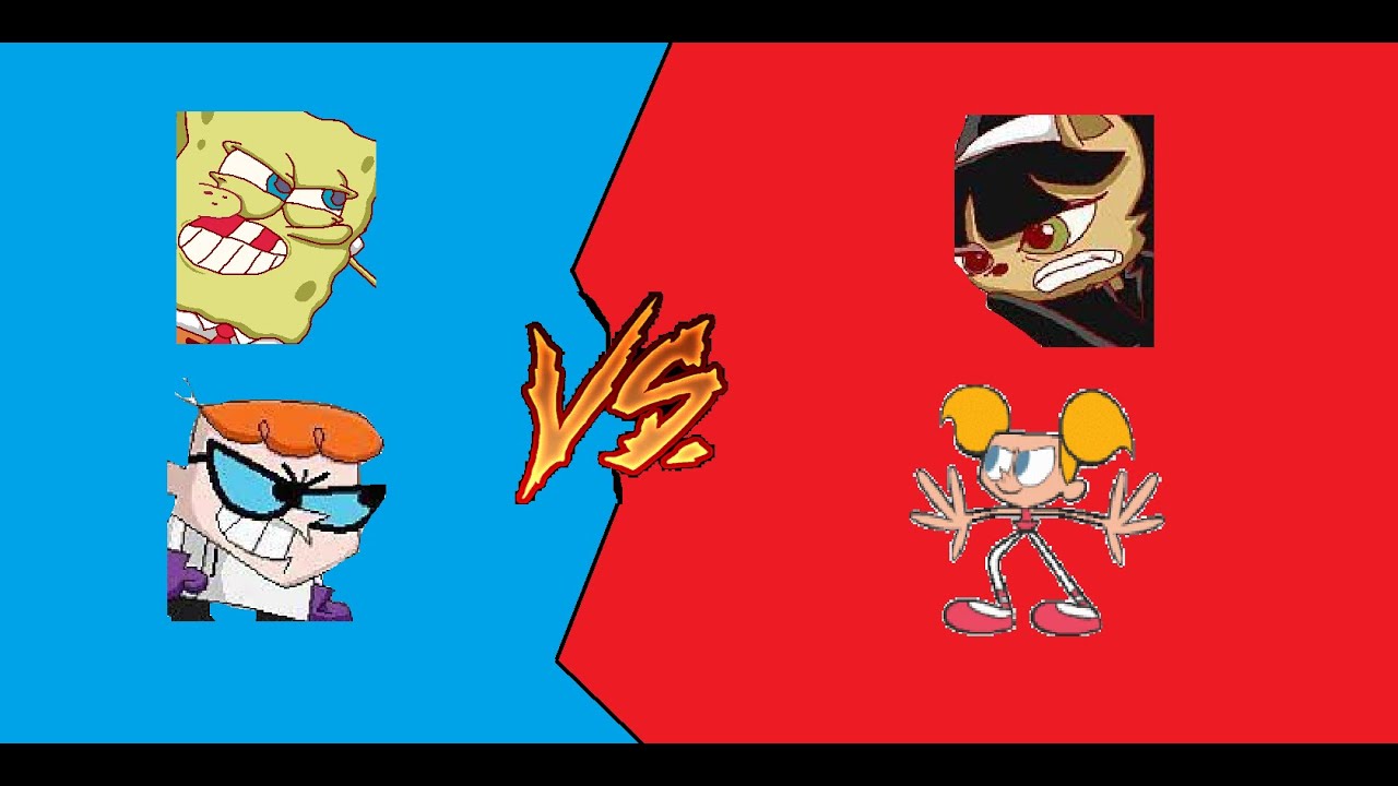MUGEN SPONGEBOB & DEXTER VS DEE DEE & KITTY - YouTube