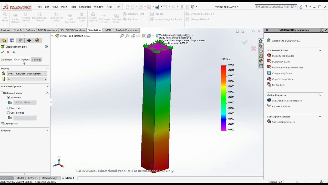 Solidworks Simulation - Part 1: Simple Tension - YouTube