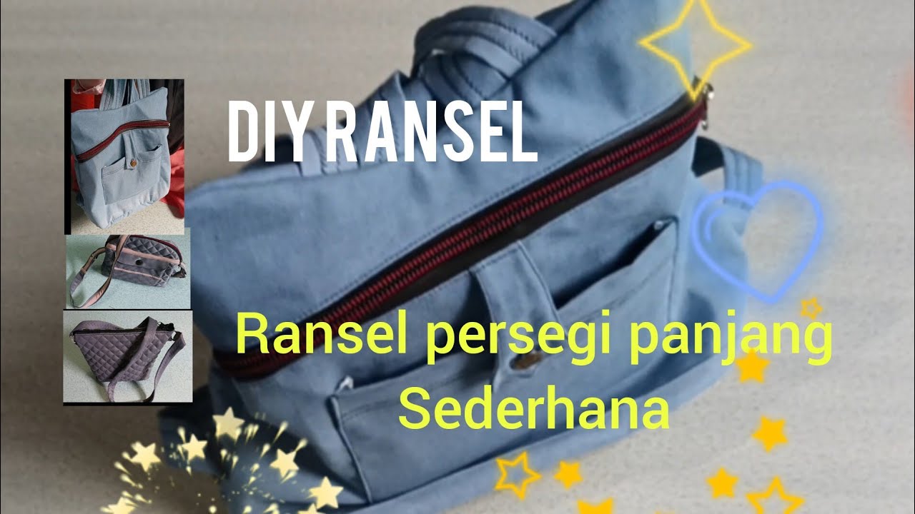 DIY ransel/Ransel Persegi Panjang Sederhana - YouTube