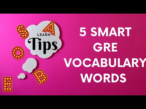 GRE Vocabulary for beginners | GRE vocabulary | GRE words | GRE ...