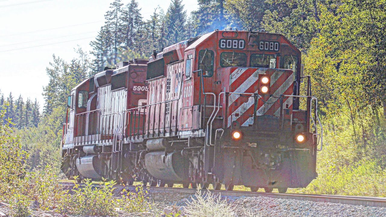 2 Lonely CP SD40-2 units! CP 6080 heads west near Sunalta on the Laggan Subdivision. - YouTube