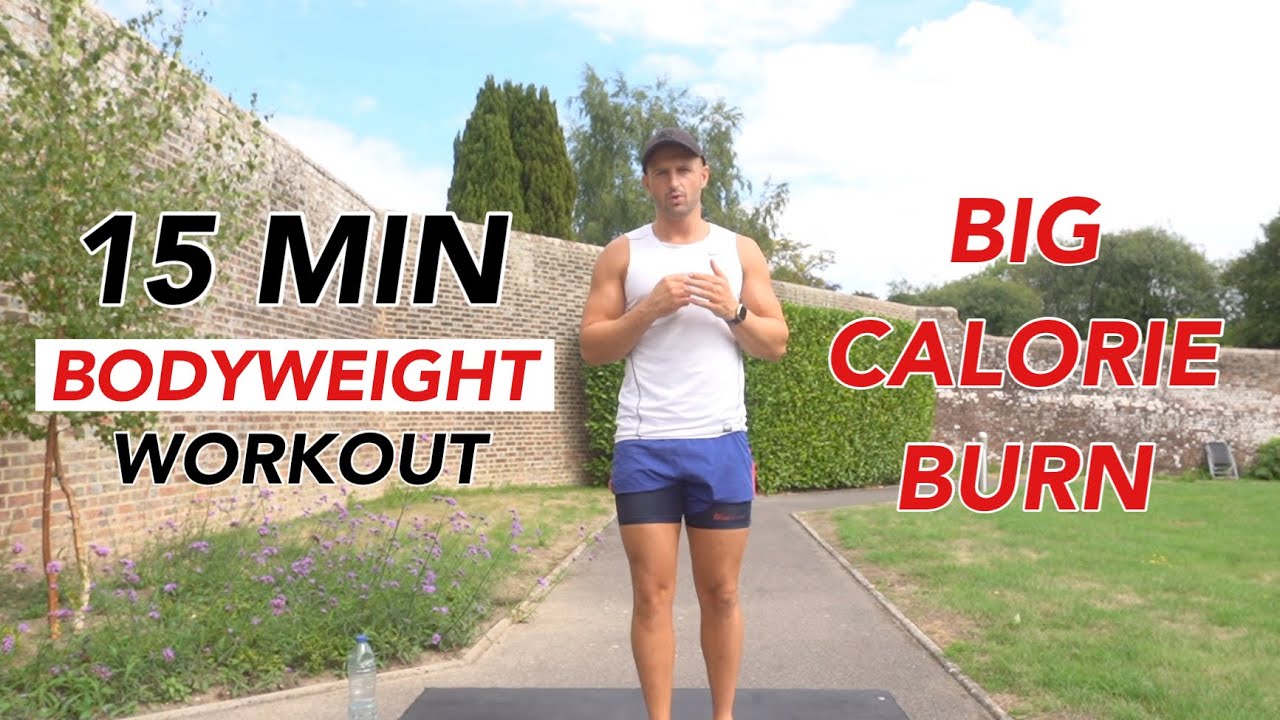 15 MIN: BODYWEIGHT Only Workout (No Equipment) - YouTube