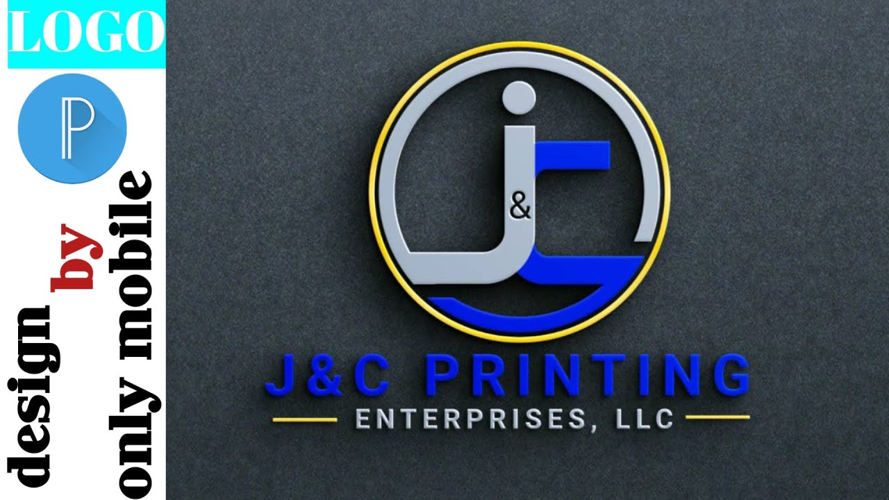 JC J&C logo design How to make a professional design on pixellab ...