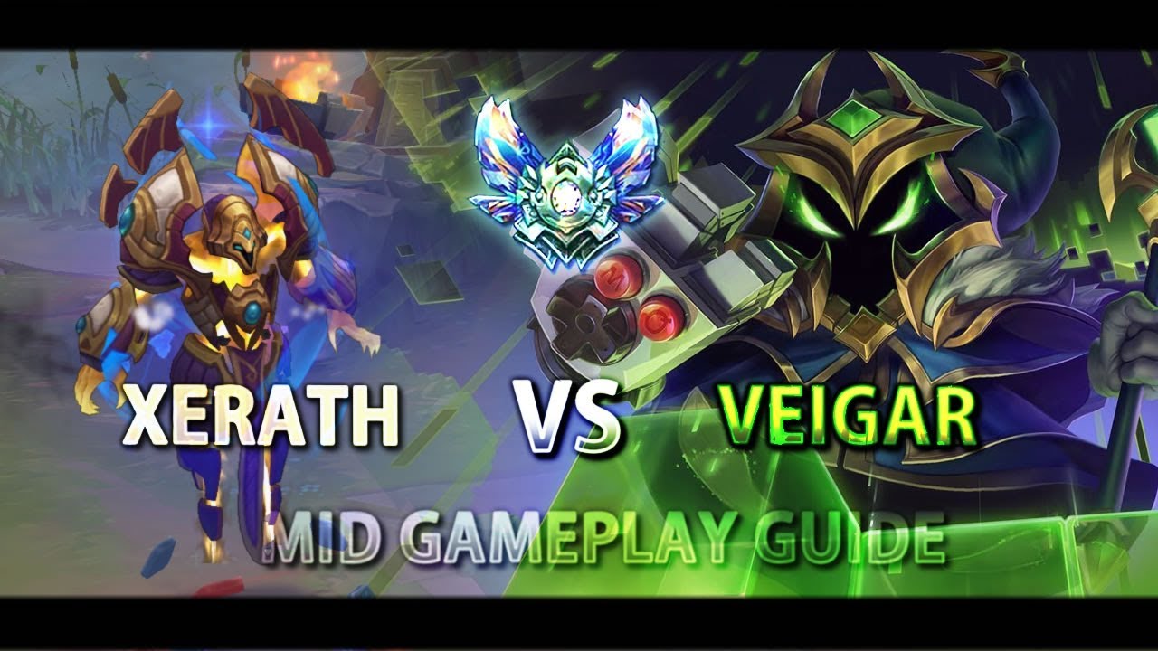 LoL - Xerath Mid Gameplay How to Play Against Veigar - YouTube