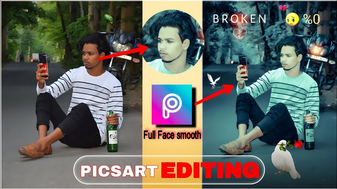 How to PicsArt New Editing Photo / Broken 💔 Editing Photo / PicsArt Editing Tutorial PicsArt ...