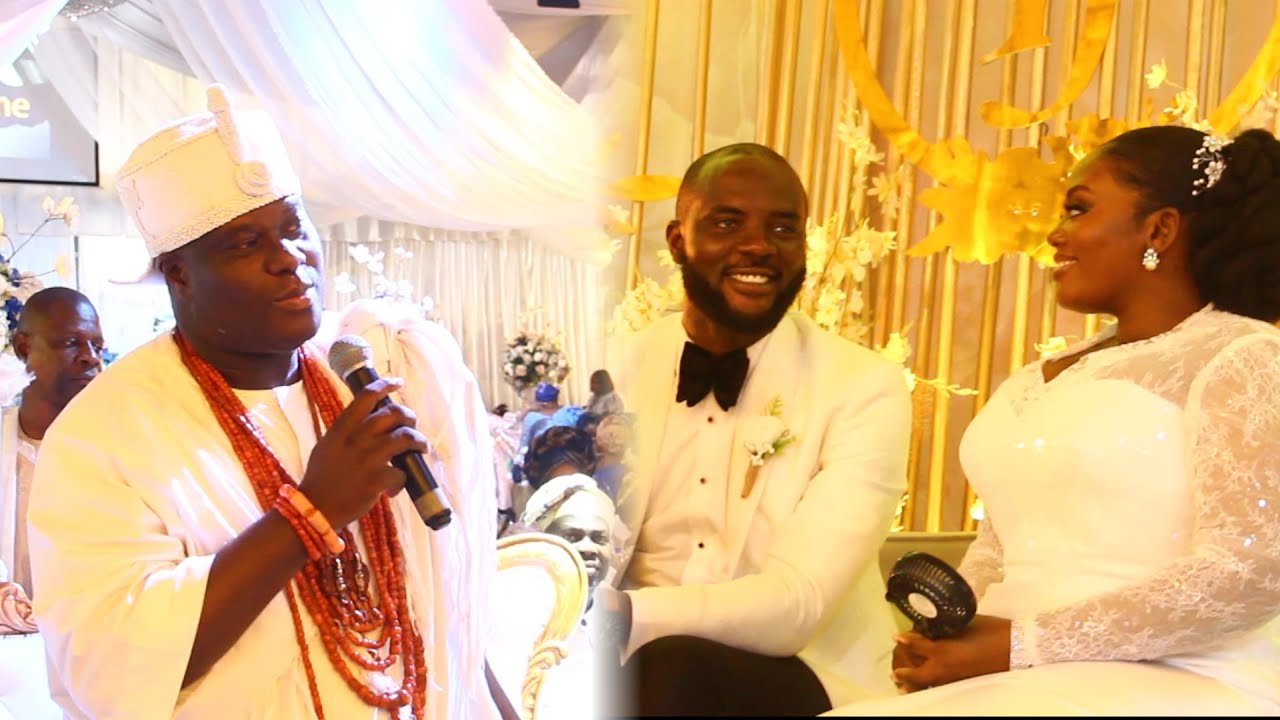 OONI OF IFE MADE A SPECIAL PRAYER FOR PRINCESS TEJUMADE BAMGBOYE & AJIBOLA DURING THEIR WEDDING ...