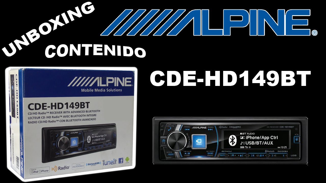 Contenido del autoestereo alpine cde-hd149bt - YouTube