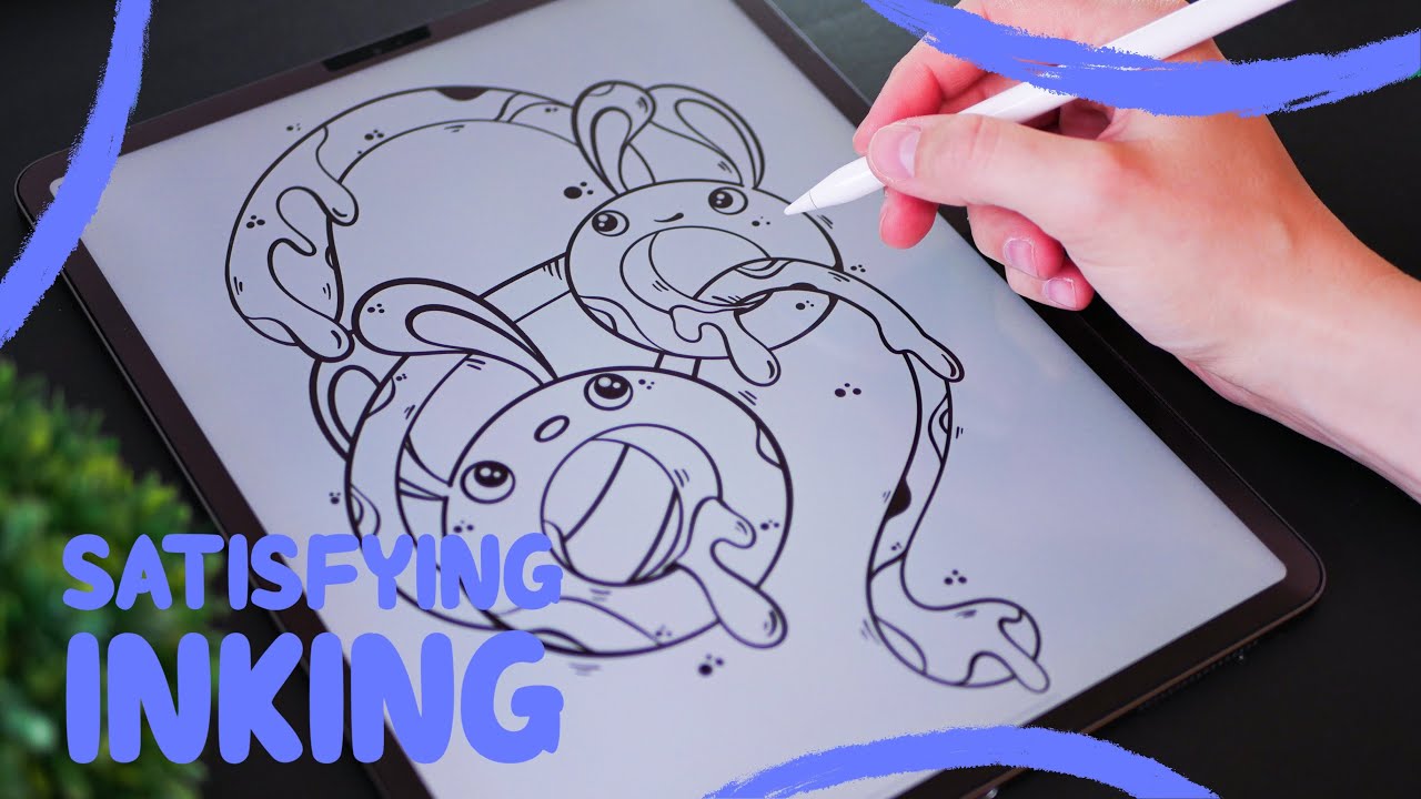 Satisfying Inking - IPad Art - Procreate App - YouTube