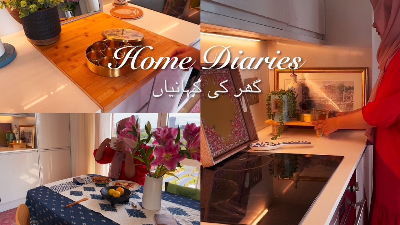 Home Diaries | Redecorate the kitchen with me | Breakfast plans - YouTube