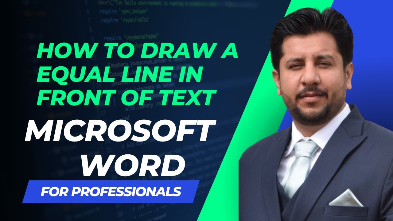 How To Draw a Equal Fillable Line in MS Word | Insert Line in Front Of ...