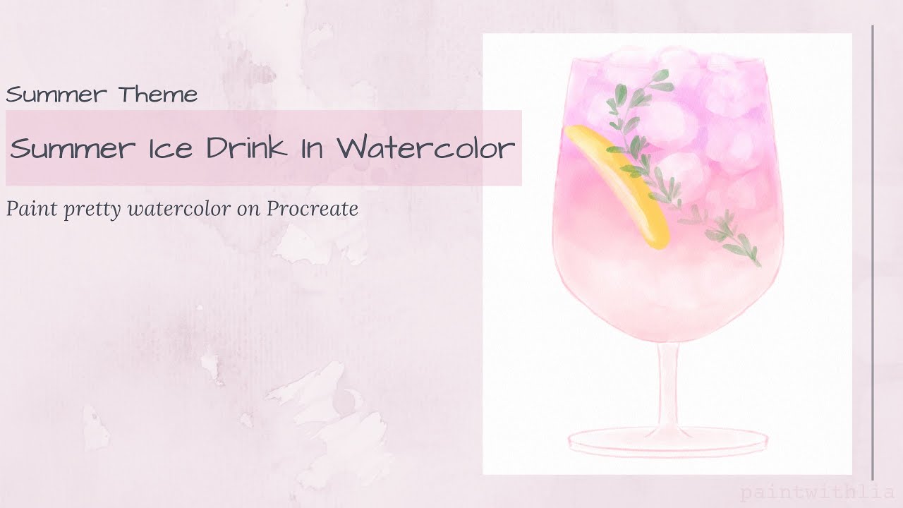 Watercolor Cocktail | Procreate Mini Tutorial - YouTube