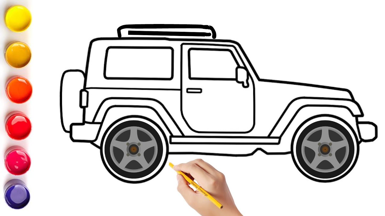 How to Draw A Jeep Easy for Kids || How to Draw a Car Easy Step by Step ...