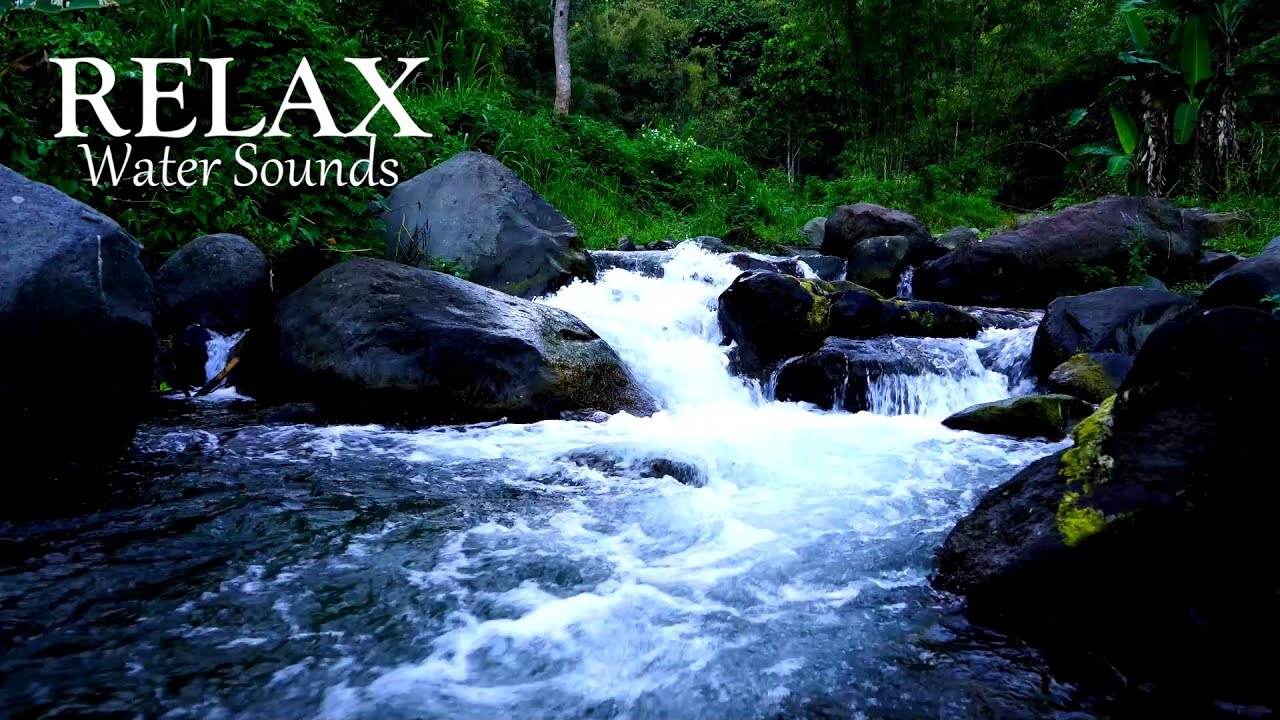 Relaxing River Sounds Mountain Stream Waterfall Gentle Stream for sleep ...
