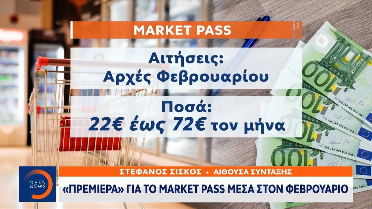«Πρεμιέρα» για το market pass μέσα στον Φεβρουάριο | Μεσημεριανό Δελτίο ...