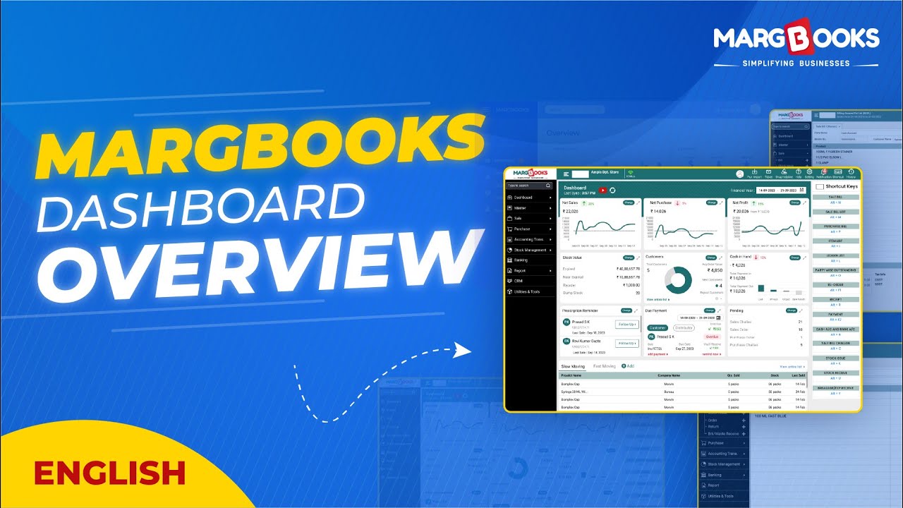 Dashboard Overview [English] | Marg Books | ONLINE Accounting Software ...