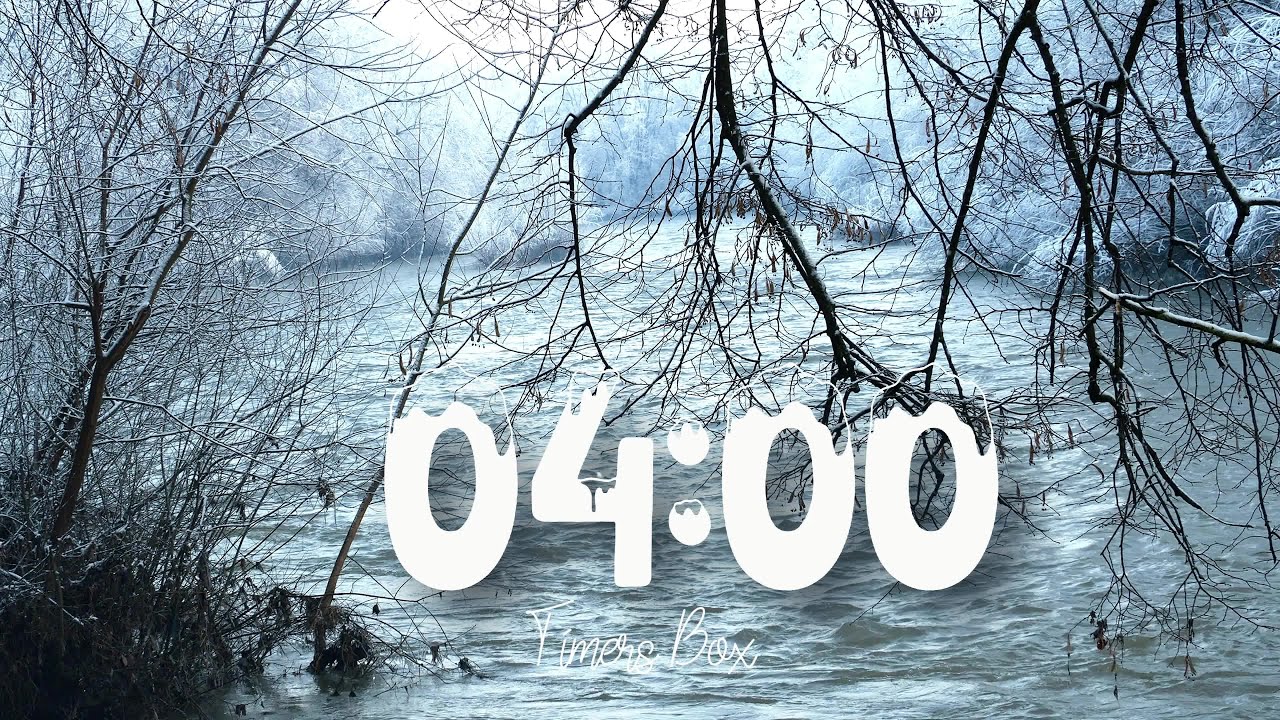 4 Minute Winter Timer with Relaxing Music and Water Sounds - YouTube