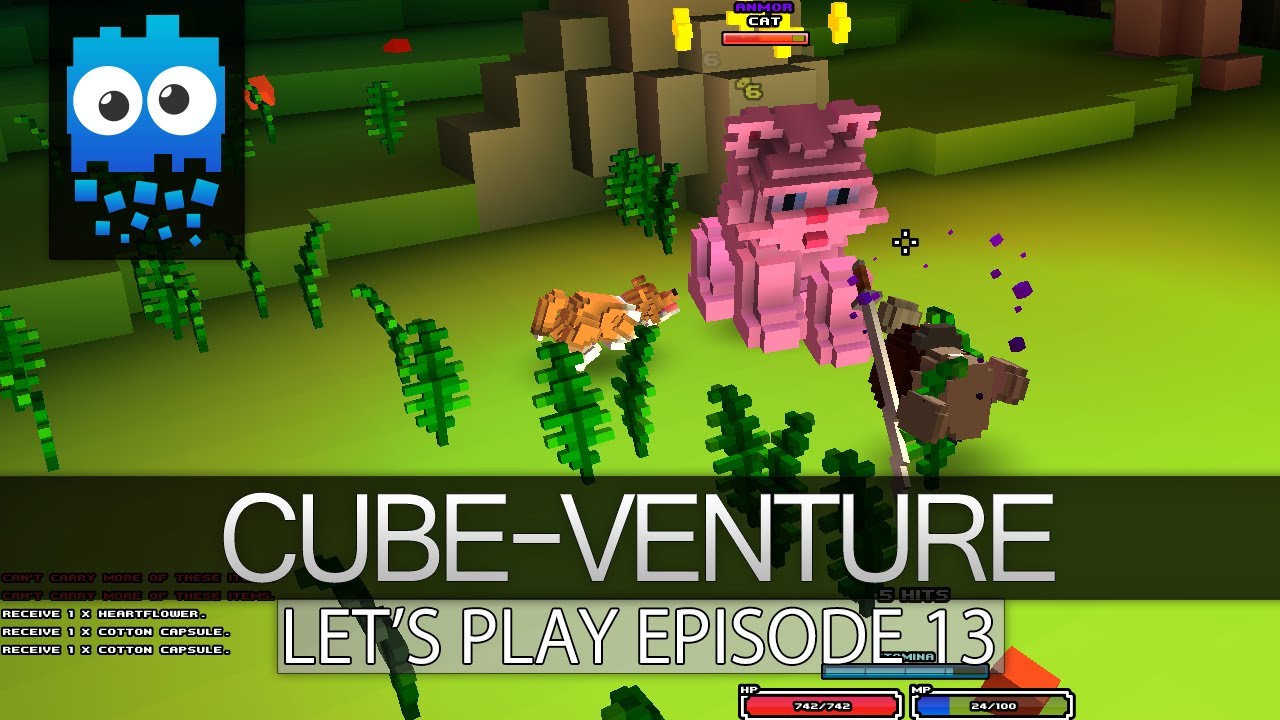 Cube-Venture Episode 13 : Cube World Alpha Let's Play! - HUGE PINK CAT! - YouTube