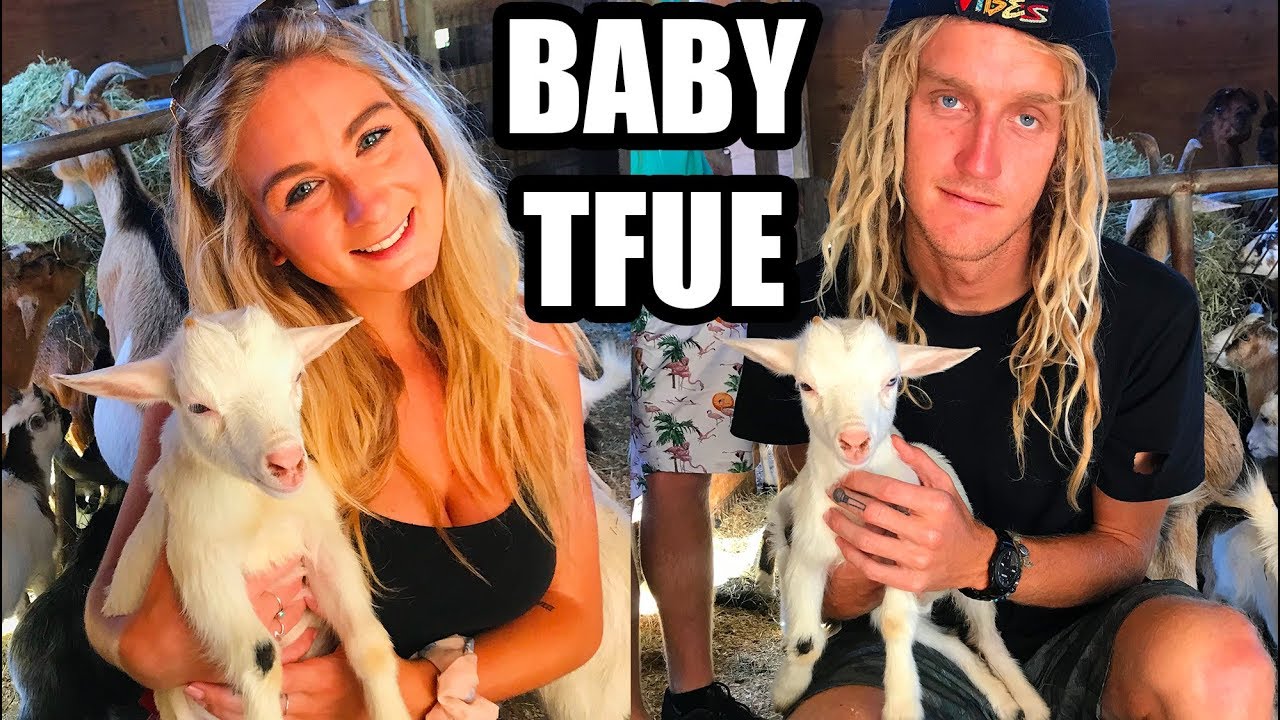 PLAYING WITH BABY GOATS/ TFUE hits 10 MILL!!!! (EMOTIONAL) - YouTube