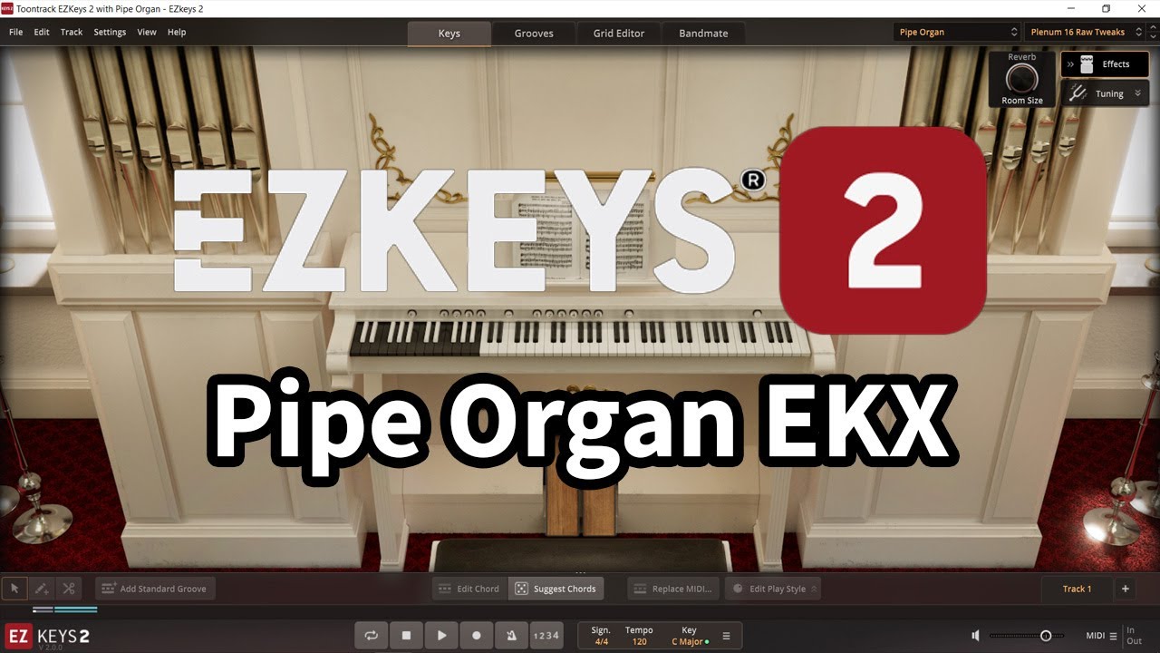 Toontrack EZkeys 2 with Pipe Organ EKX Presets DEMO - YouTube