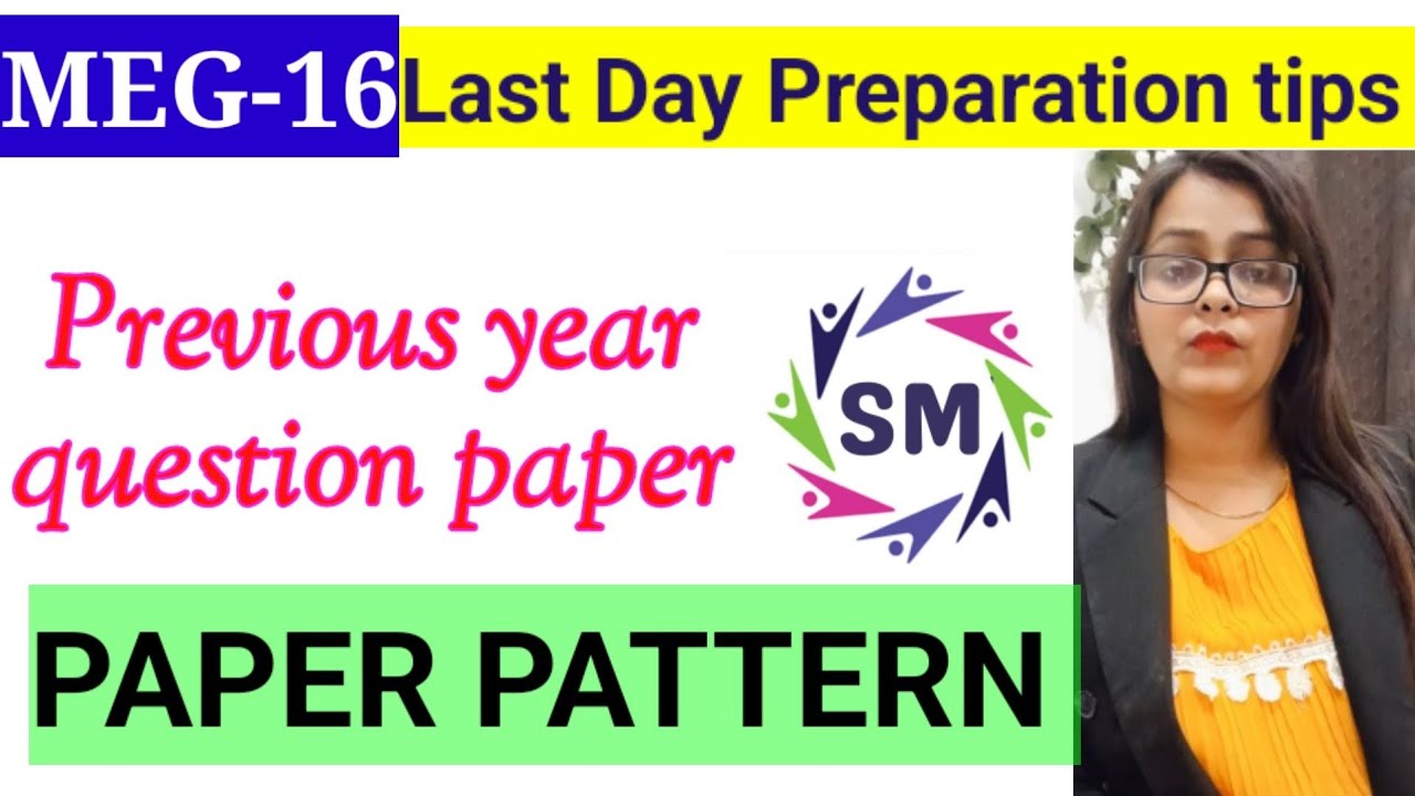 Paper format of meg-16, June 2013 question paper... - YouTube