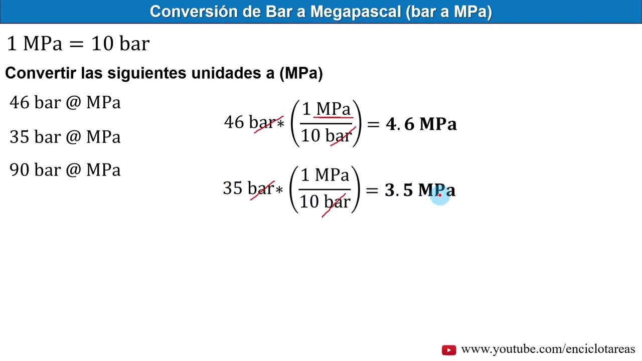 Conversi n De Bar A Megapascal YouTube Conversi n De Bar A Megapascal YouTube