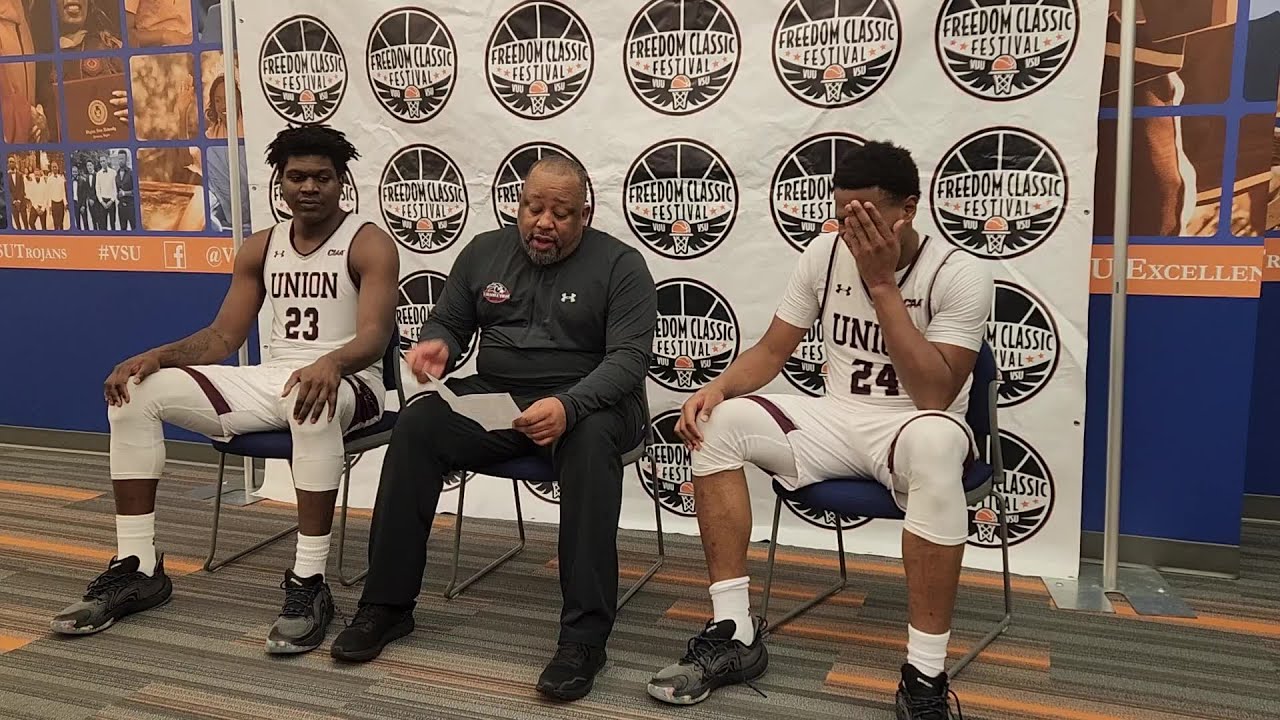 Virginia Union basketball talks win against Virginia State - YouTube