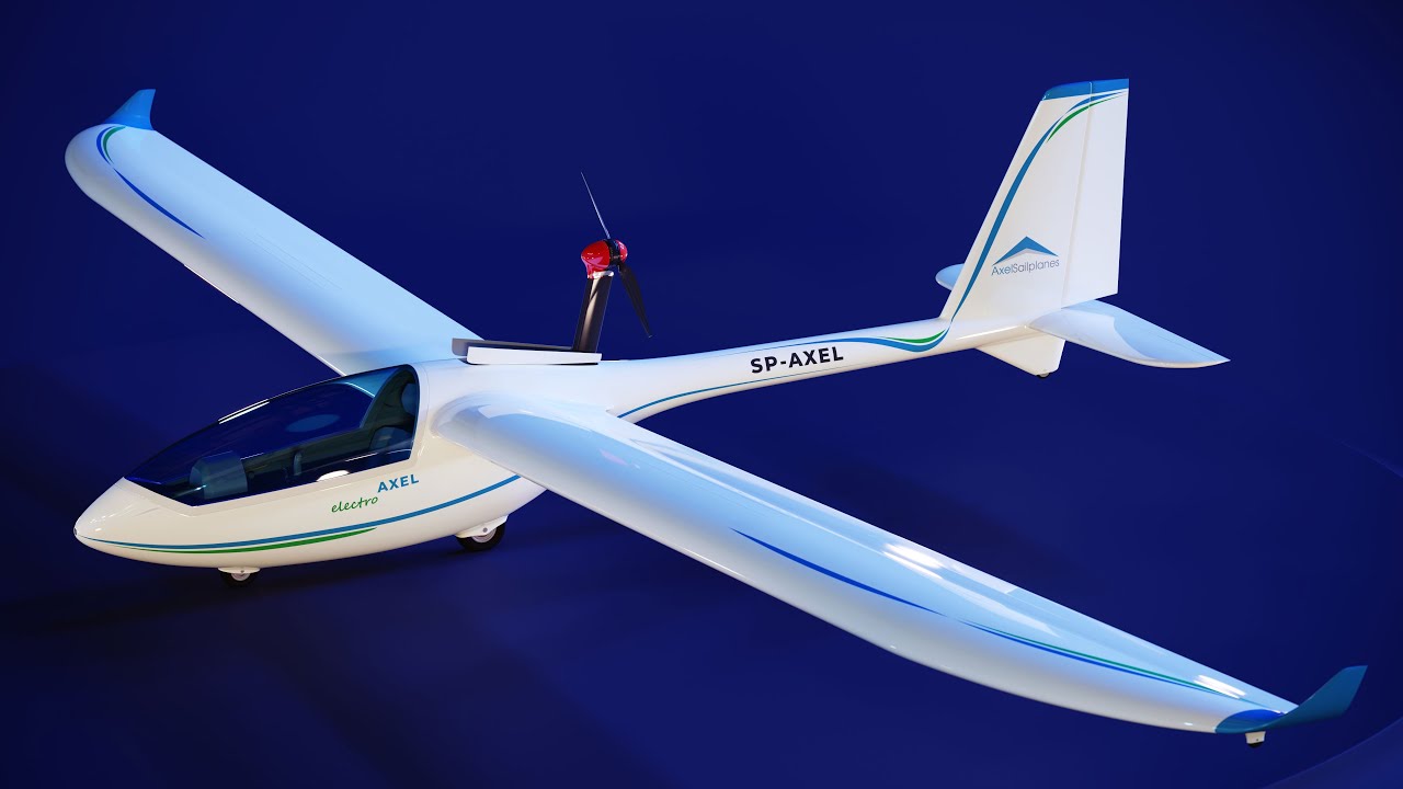 Ultralight electro winglets AXEL glider - YouTube