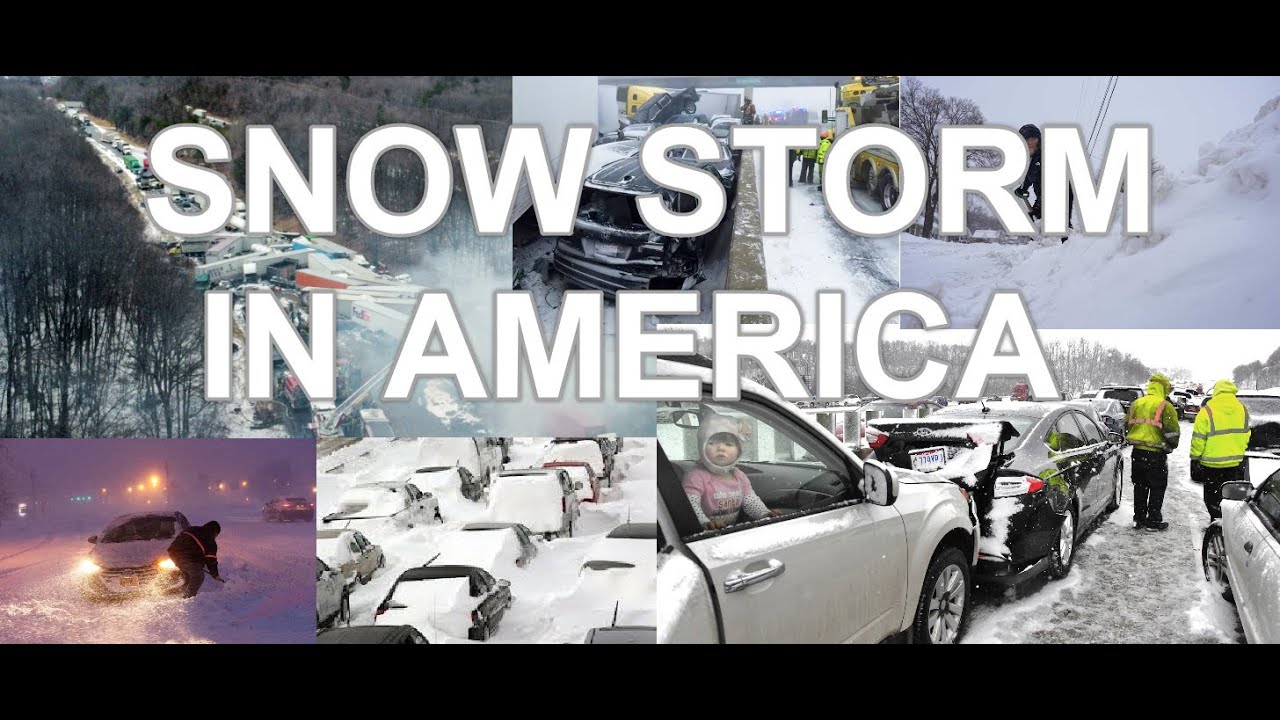 USA SNOW STORM ! snow storm hit many states in united states of America ...