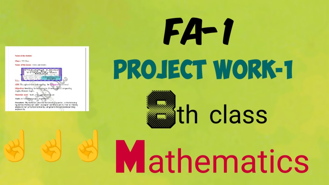 8th class Maths Project Work FA-1 Rational Numbers || Written Project ...