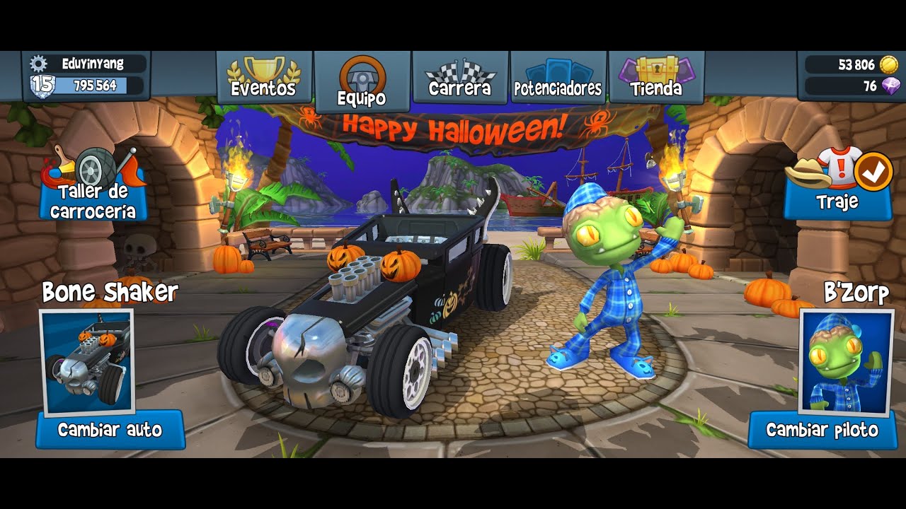 Beach Buggy Racing 2, 🎃 Bone Shaker Modo Halloween 🕷 Android #331 - YouTube