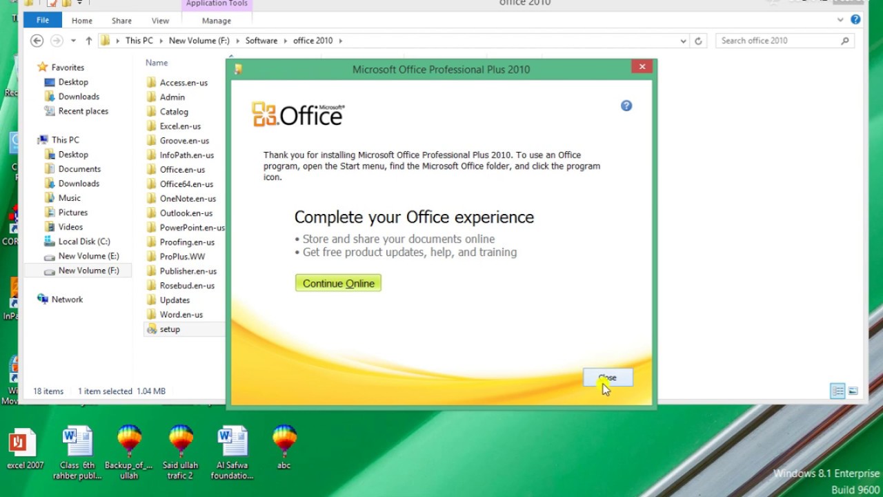 Ms office 2010 Complete Installation - YouTube
