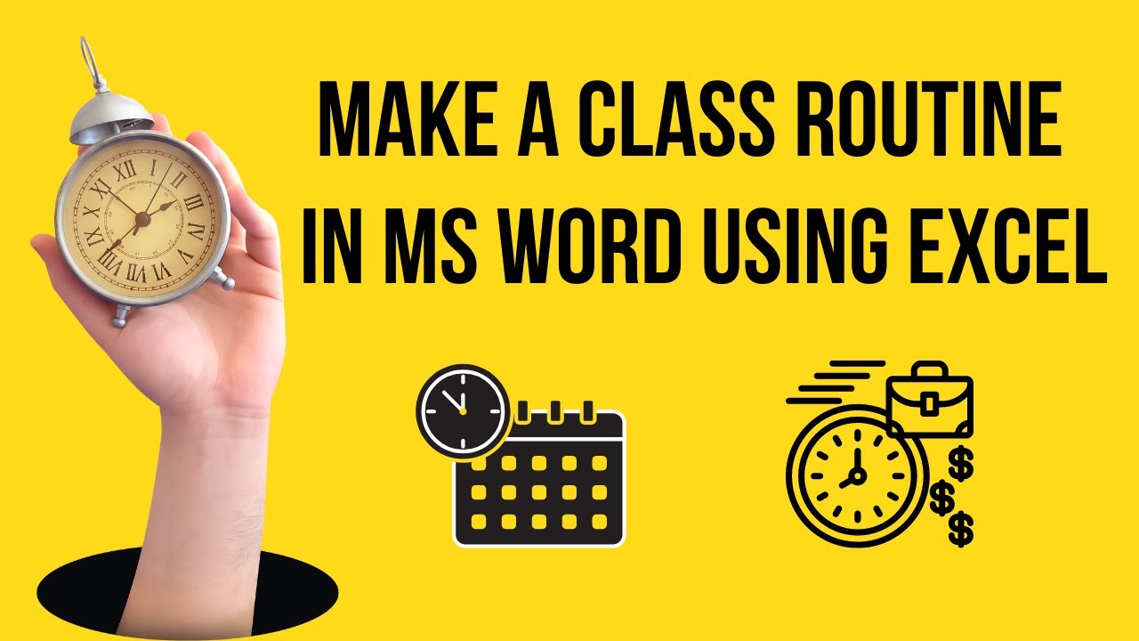 Create a Class Routine in MS Word Like a Pro in 2024 - YouTube