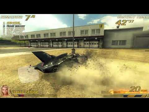 Flatout 2, Challange 4: Win a Gas station Derby while everyone is Flatmobile (Hardest Enemy ...